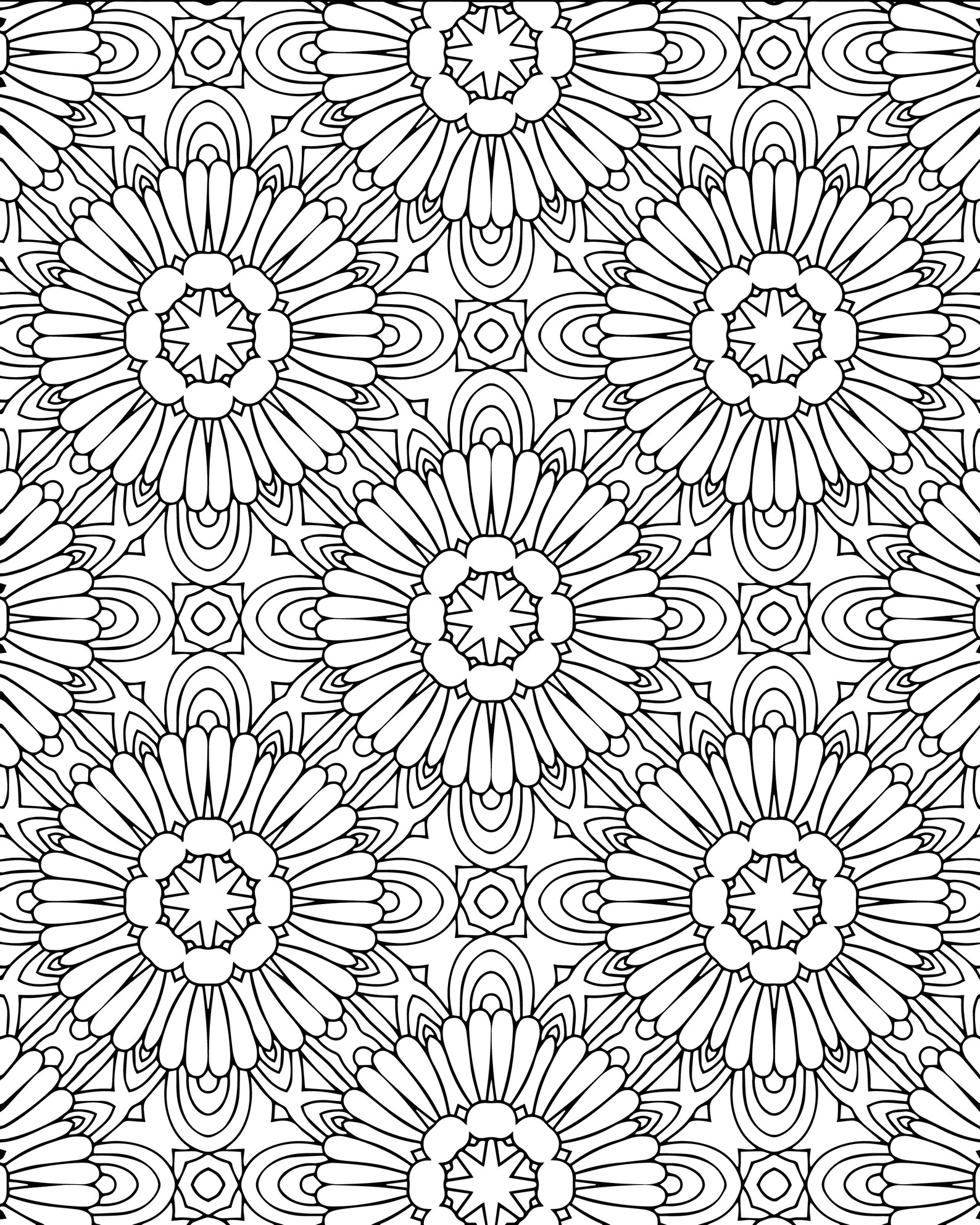 5 Adult Coloring Pages, Printable - Etsy