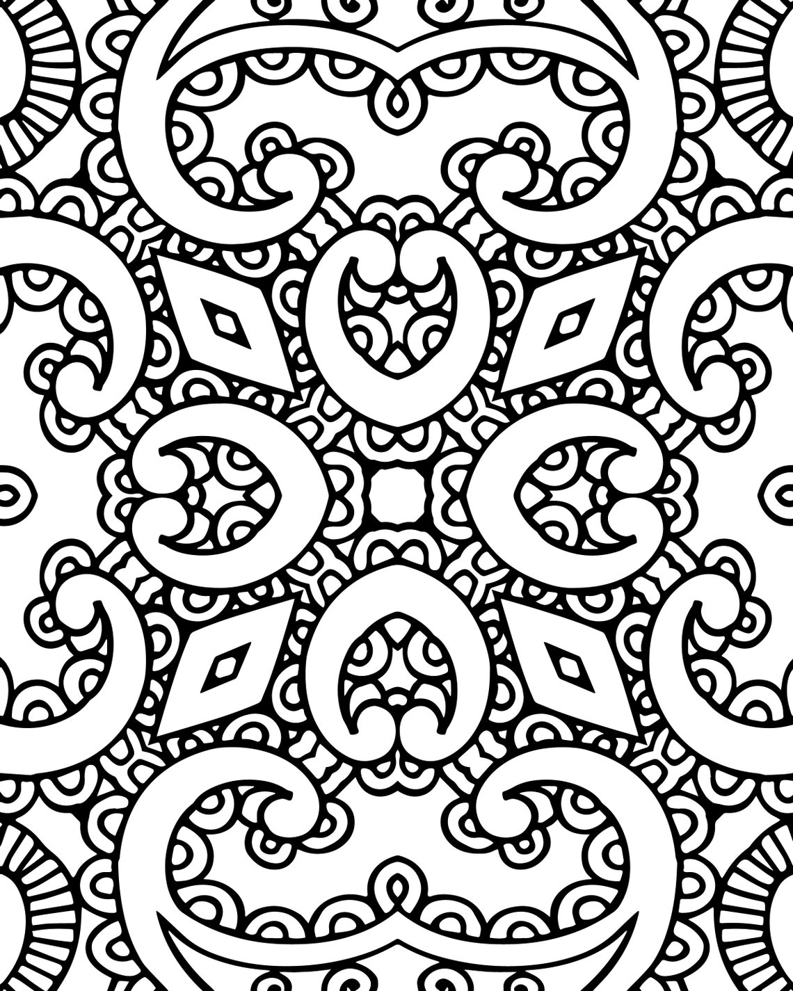 5 Adult Coloring Pages, Printable - Etsy