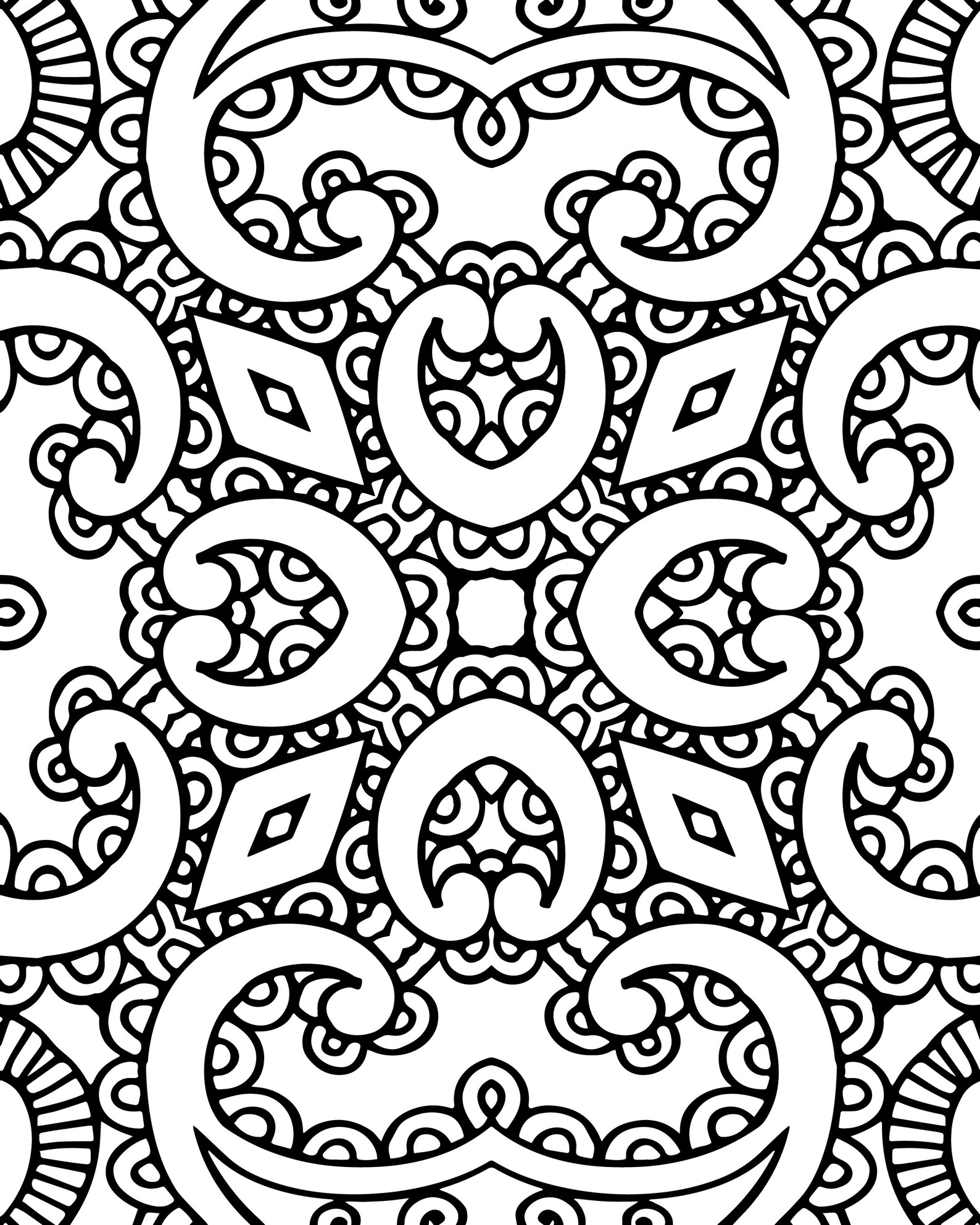 5 Adult Coloring Pages, Printable - Etsy