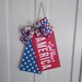 Patriotic Tag Sign, Red, White, and Blue Door Hanger, God Bless America ...