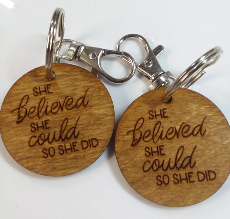 Positivity Keychains, Laser Cut Engraved, Birch Keychains, Positive ...
