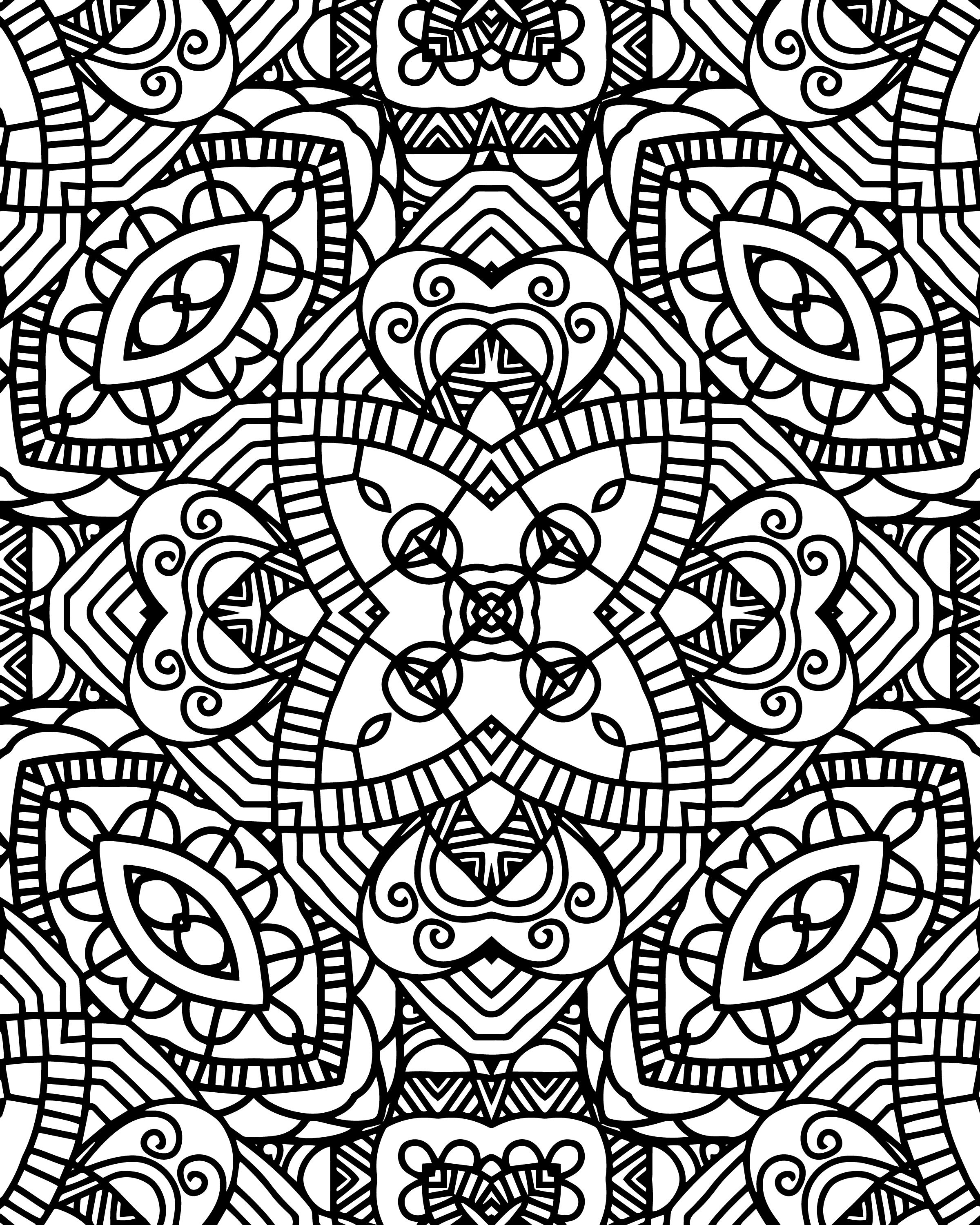 5 Adult Coloring Pages, Printable - Etsy