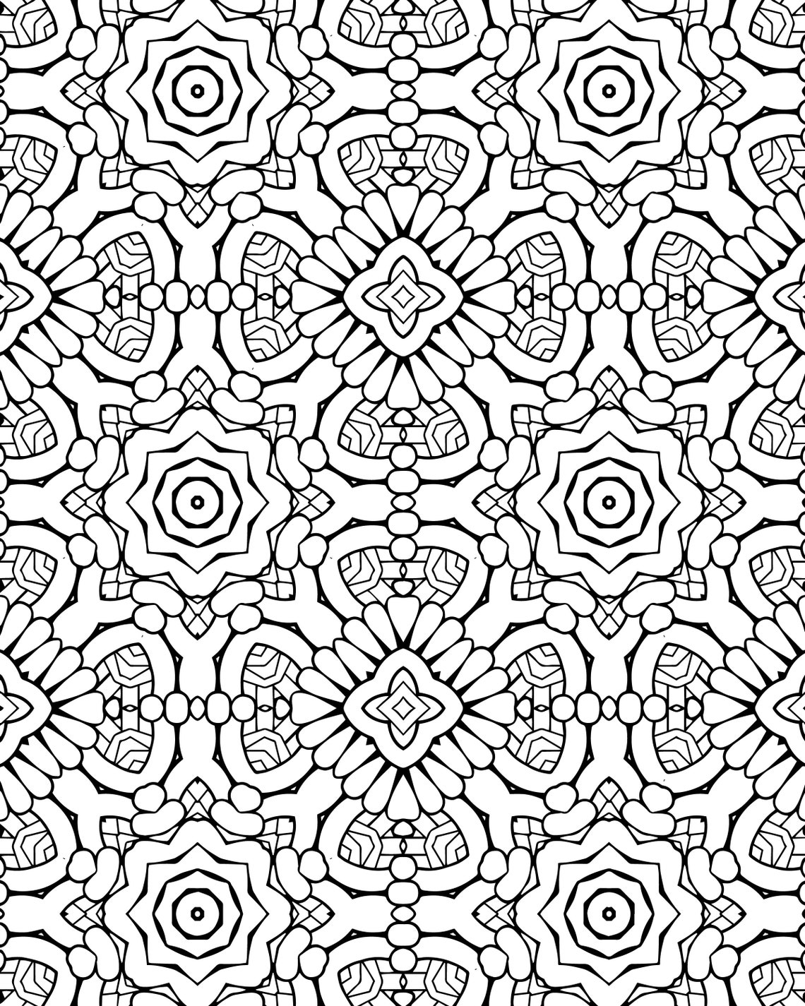 5 Adult Coloring Pages, Printable - Etsy