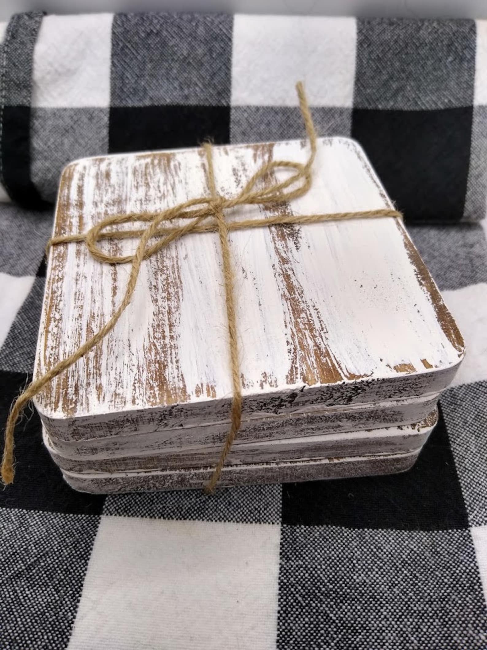 Wood Coasters, Wooden Rustic Farmhouse Coasters, Set of 4, Handmade ...