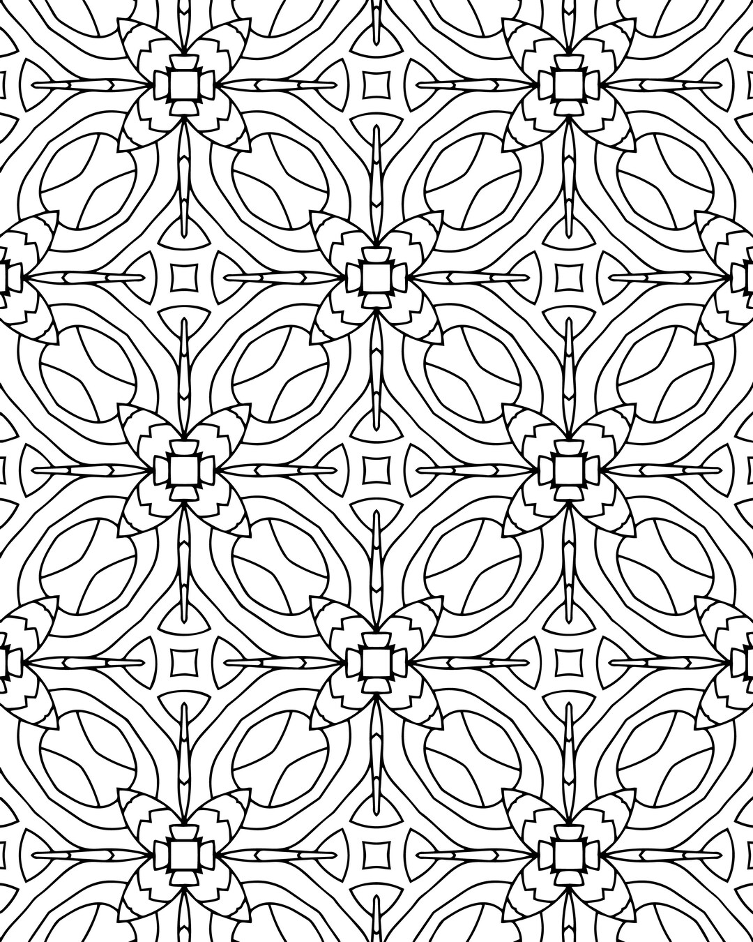 5 Adult Coloring Pages, Printable - Etsy