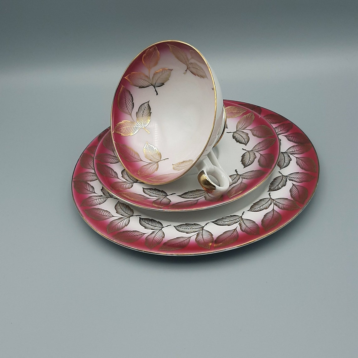 Porcelain Manufactory Händel Bavaria Vintage Collector's Cup Red-pink 3 ...