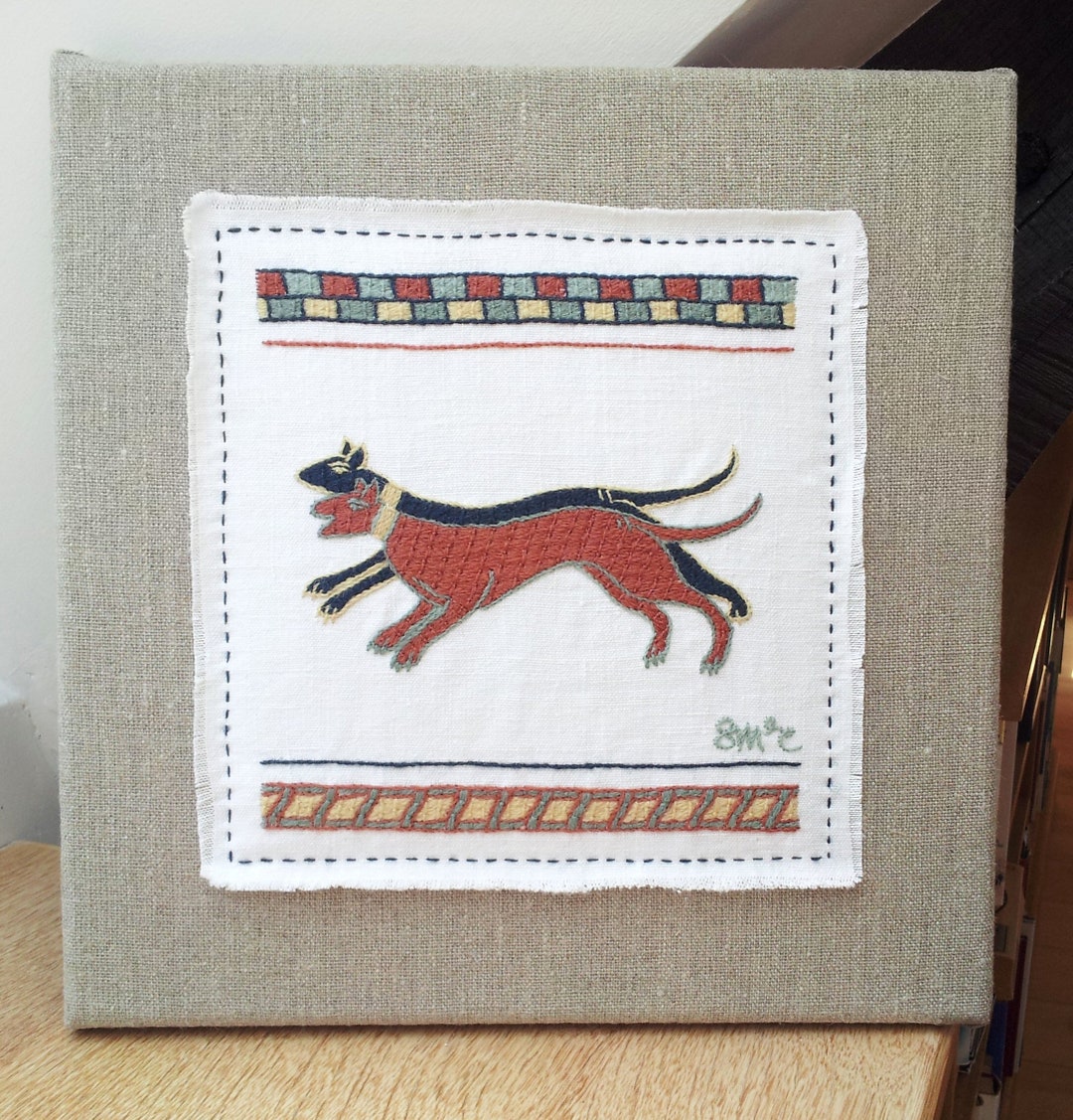 Bayeux Stitch, Hunting Hounds, Leaping Dogs, Running Animals, Tapestry ...