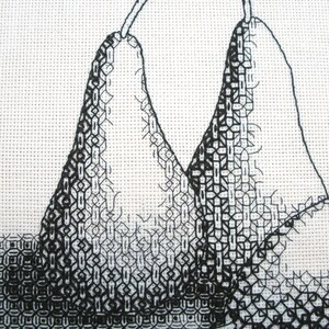Blackwork Pattern, Three Pears, Shaded Embroidery, Varied Threads ...