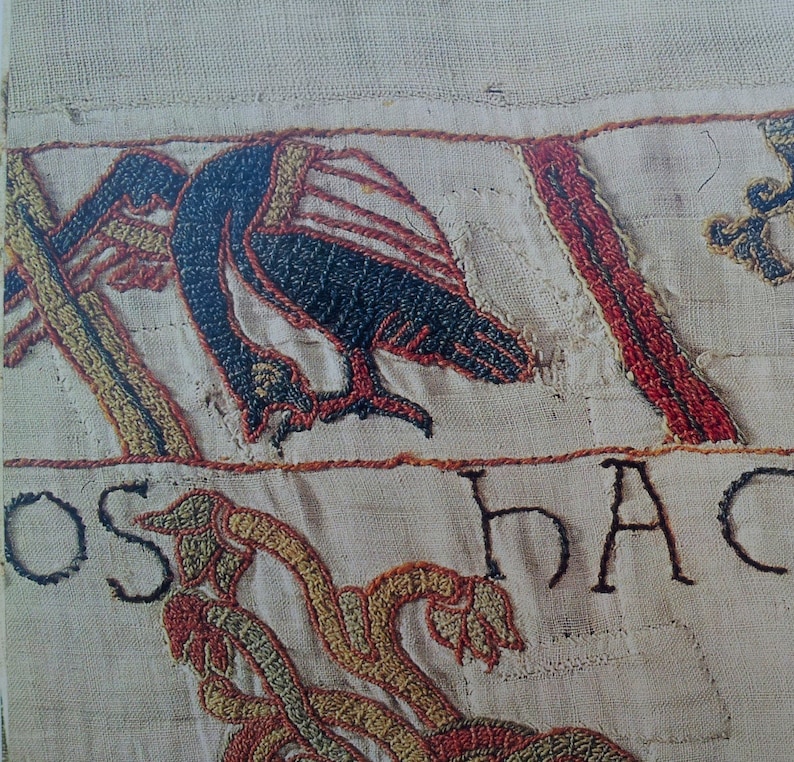 Bayeux Stitch, Dark Bird, Ancient Creatures, Mythical Animals, Tapestry ...