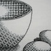 Blackwork Pattern, Eggs and Bowl, Aida Fabric, Shaded Design, 3D Effect ...