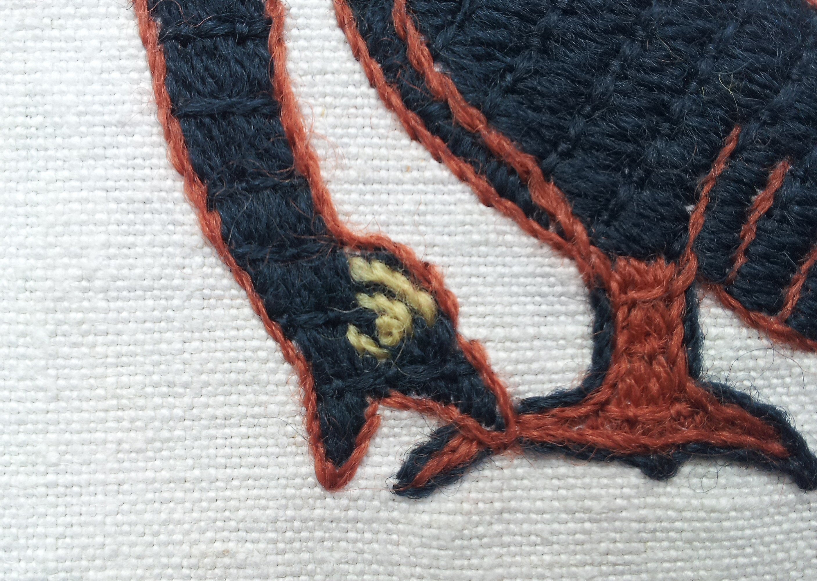 Bayeux Stitch, Dark Bird, Ancient Creatures, Mythical Animals, Tapestry ...