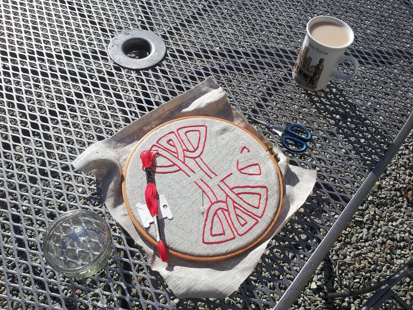 Pdf Embroidery Pattern, Redwork Stitching, Celtic Knot, Medallion ...