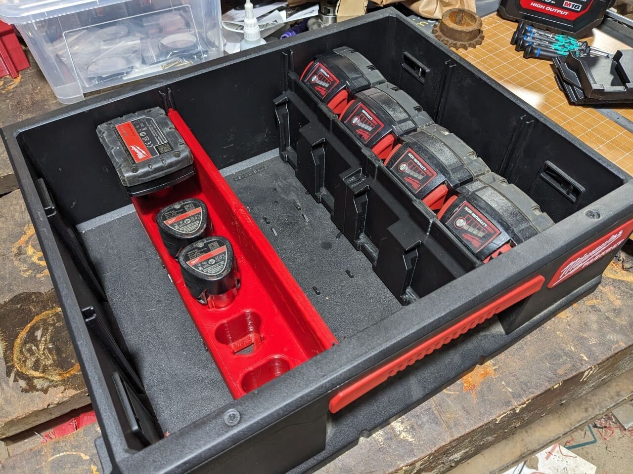 Milwaukee PACKOUT Integrated Battery Storage M12, M18 for 2draw System ...