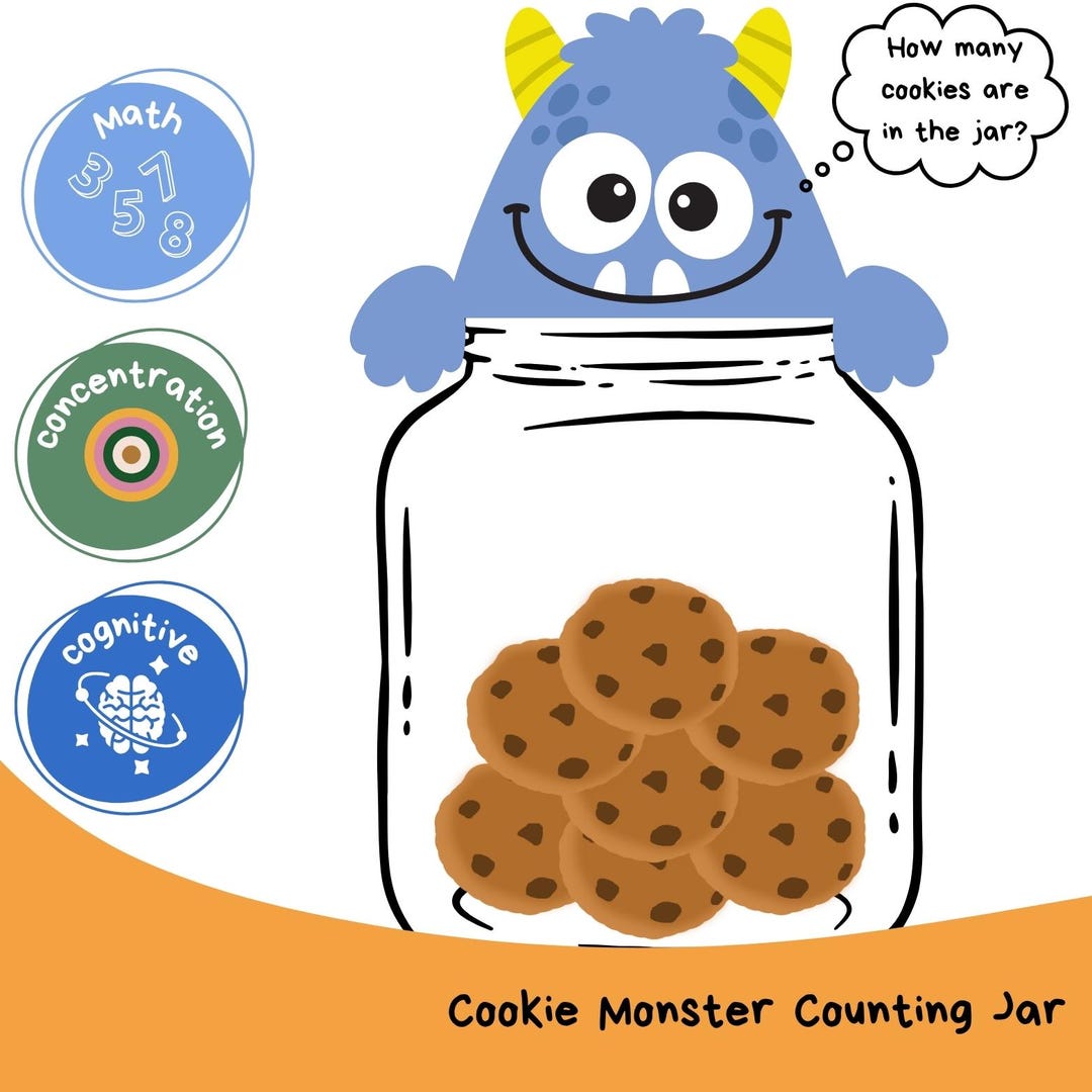 Cookie Monster Counting Jar – Printable Math Game for Preschool ...
