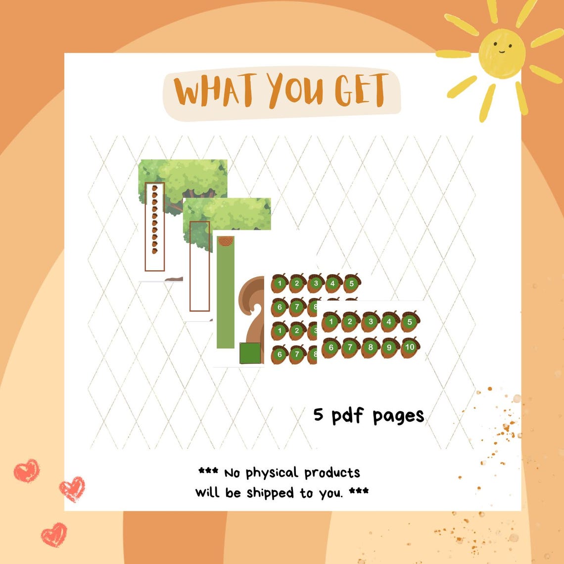 Squirrel Math Game Printable | Hands-on Addition & Subtraction Activity ...