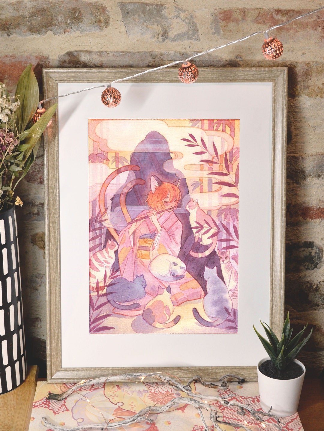 Yokai - Nekomata, the Two Tailed Cat - Etsy