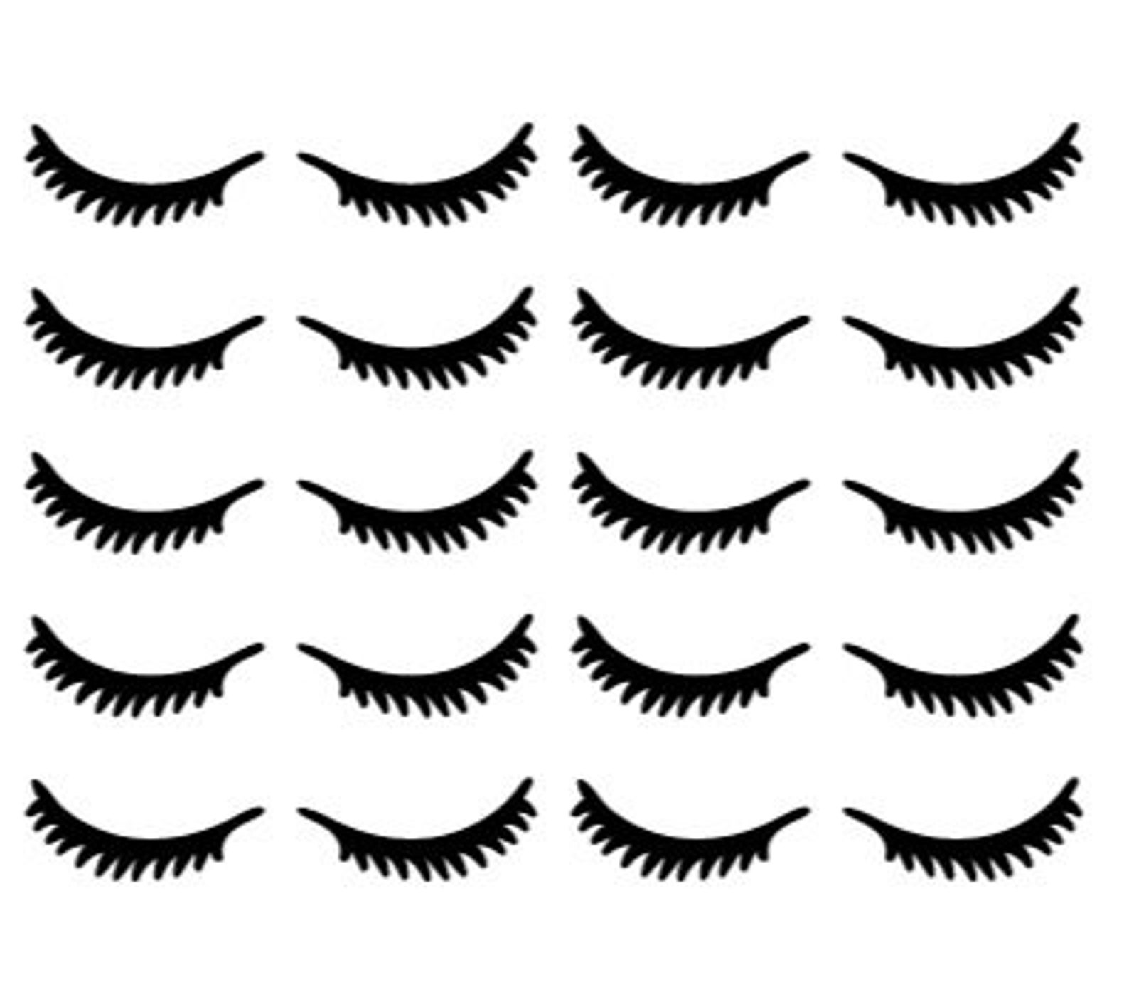 Cute Girly Eyelashes Vinyl Decals Set of 10 Vinyl Decals - Etsy