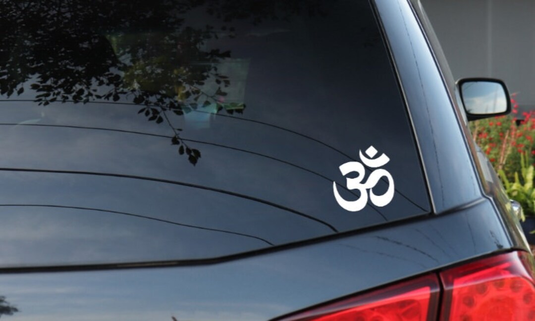 Om Symbol Car Sticker, Aum Om Decal, Om Symbol Decal, Car Window ...