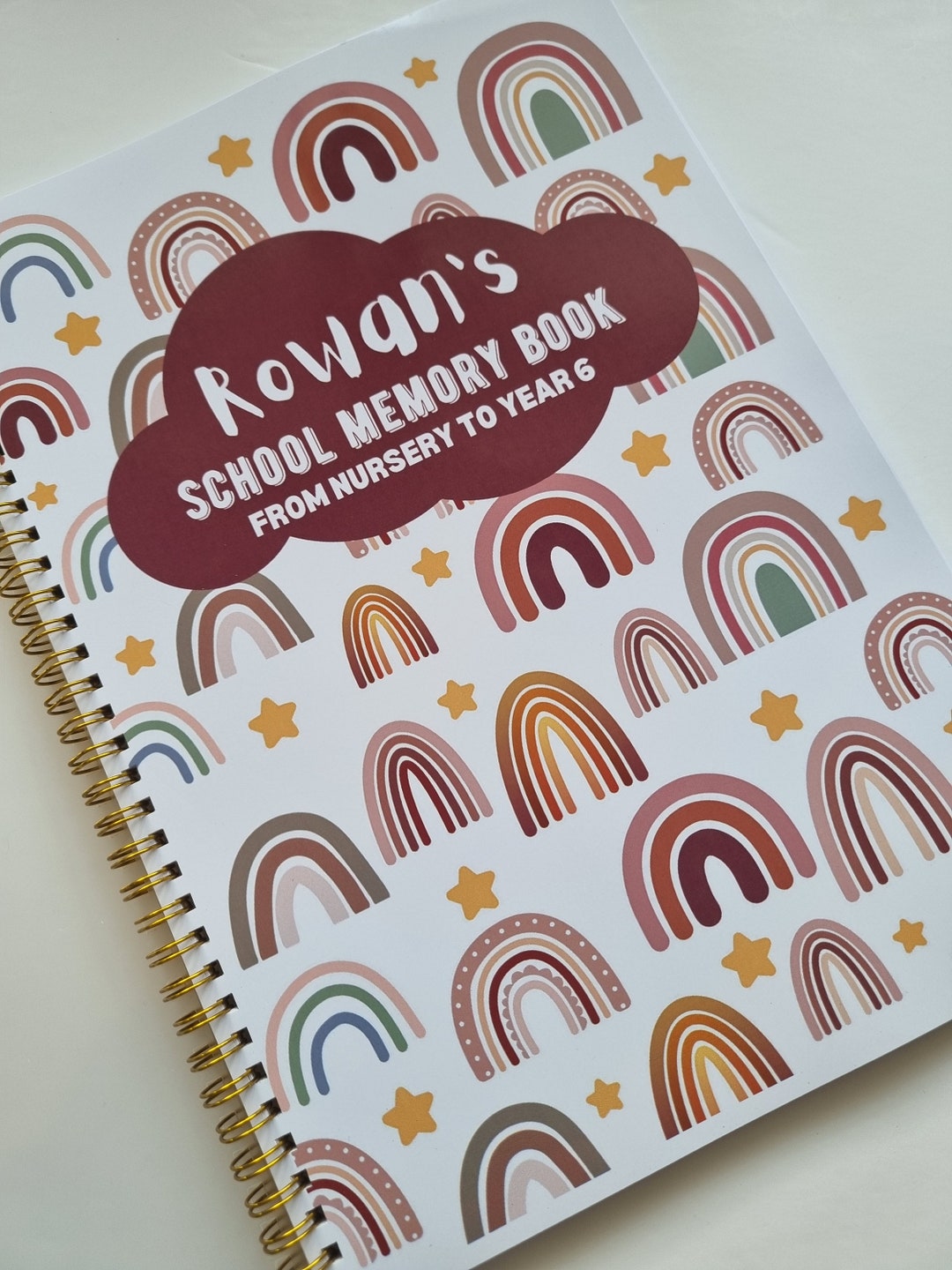 School Memory Book, Nursery to Year 6 School Book, First Day at School ...