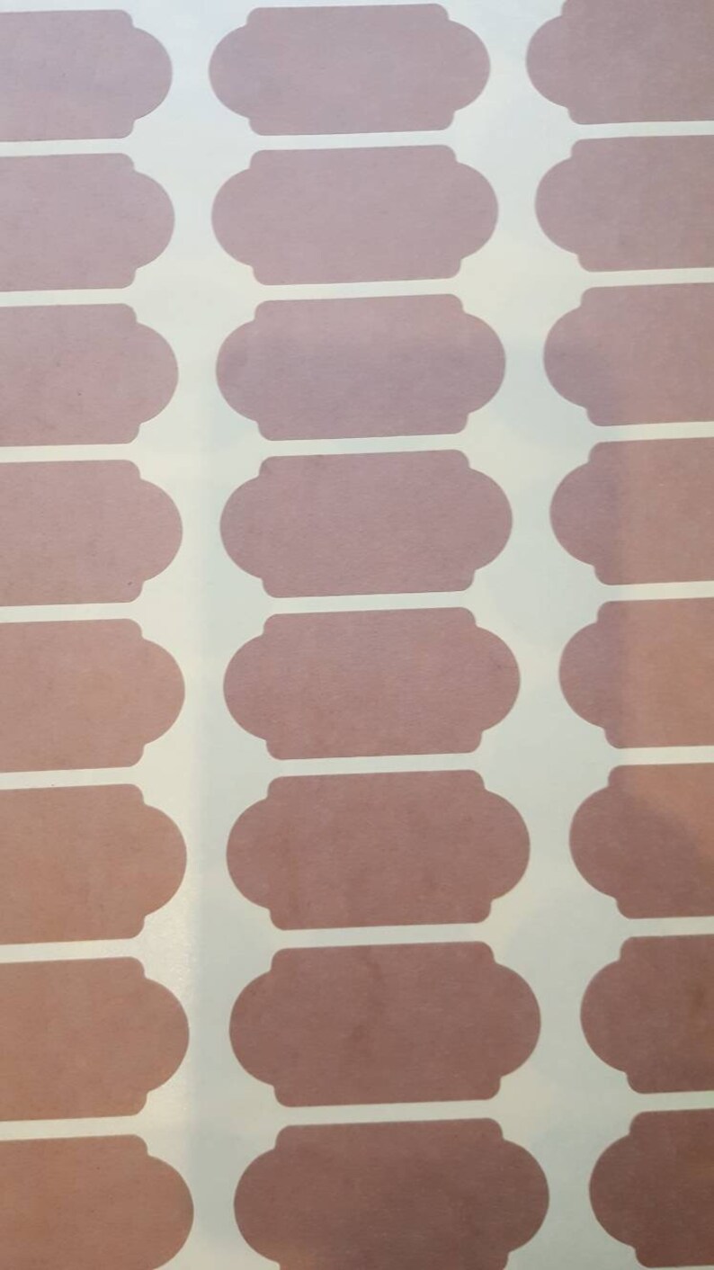 24 Pcs Kraft Sticker Labels, Craft Sticky Labels, Brown Sticker Labels ...