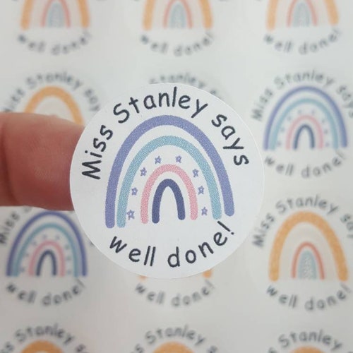 Teacher Reward Stickers. Well Done Sticker. Teacher - Etsy