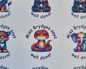 35pcs BRILLIANT Rainbow Personalised Teacher Reward Stickers, Teacher ...