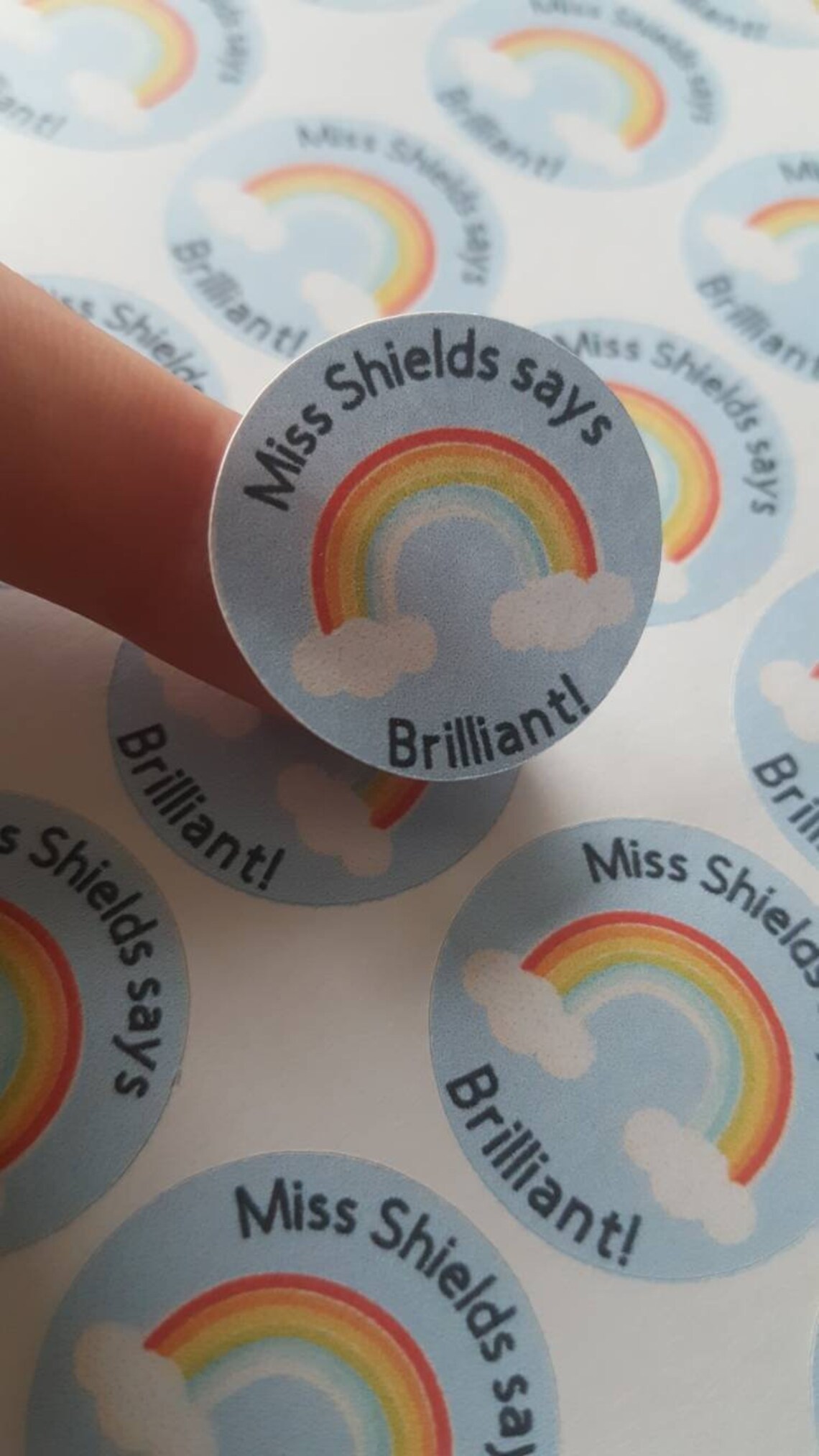 35pcs BRILLIANT Rainbow Personalised Teacher Reward Stickers - Etsy UK