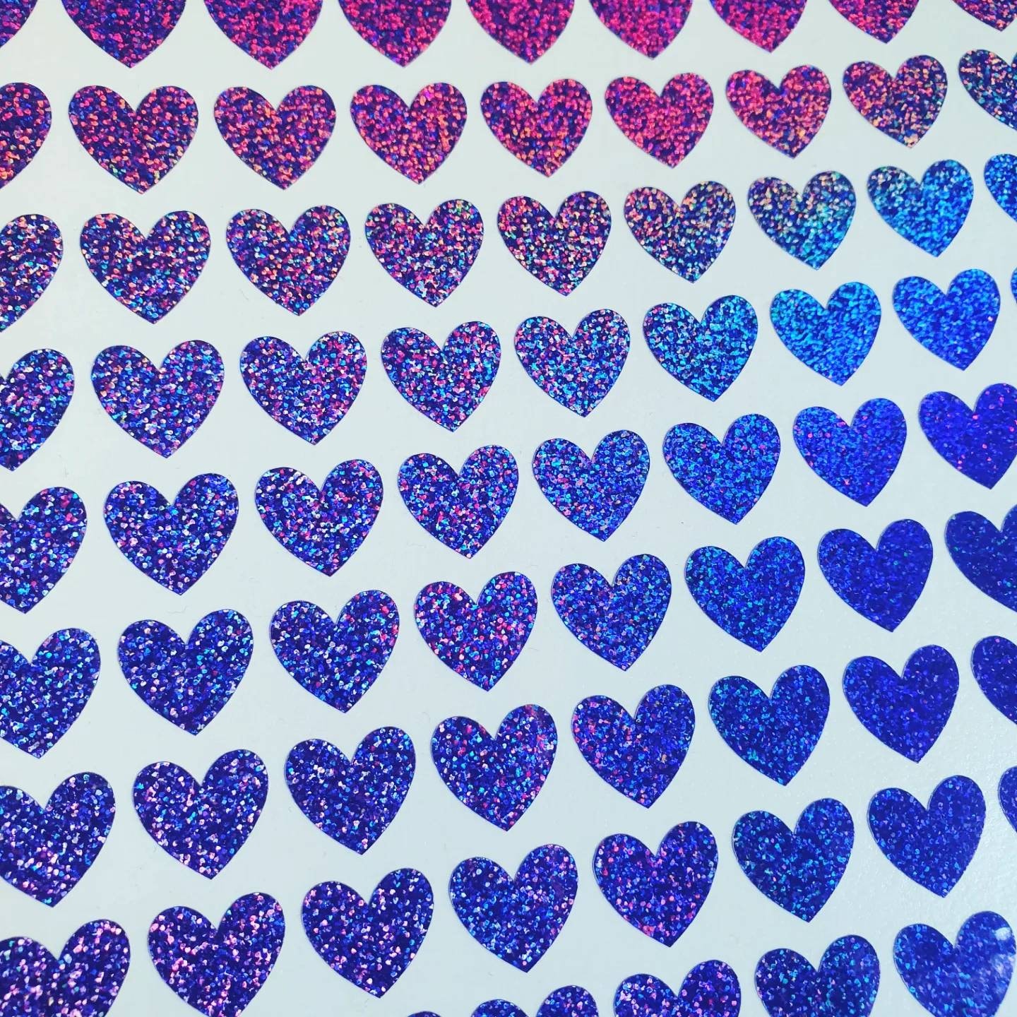 Set of 100 Purple Glitter Sparkle Heart Vinyl Stickers 0.5 - Etsy UK
