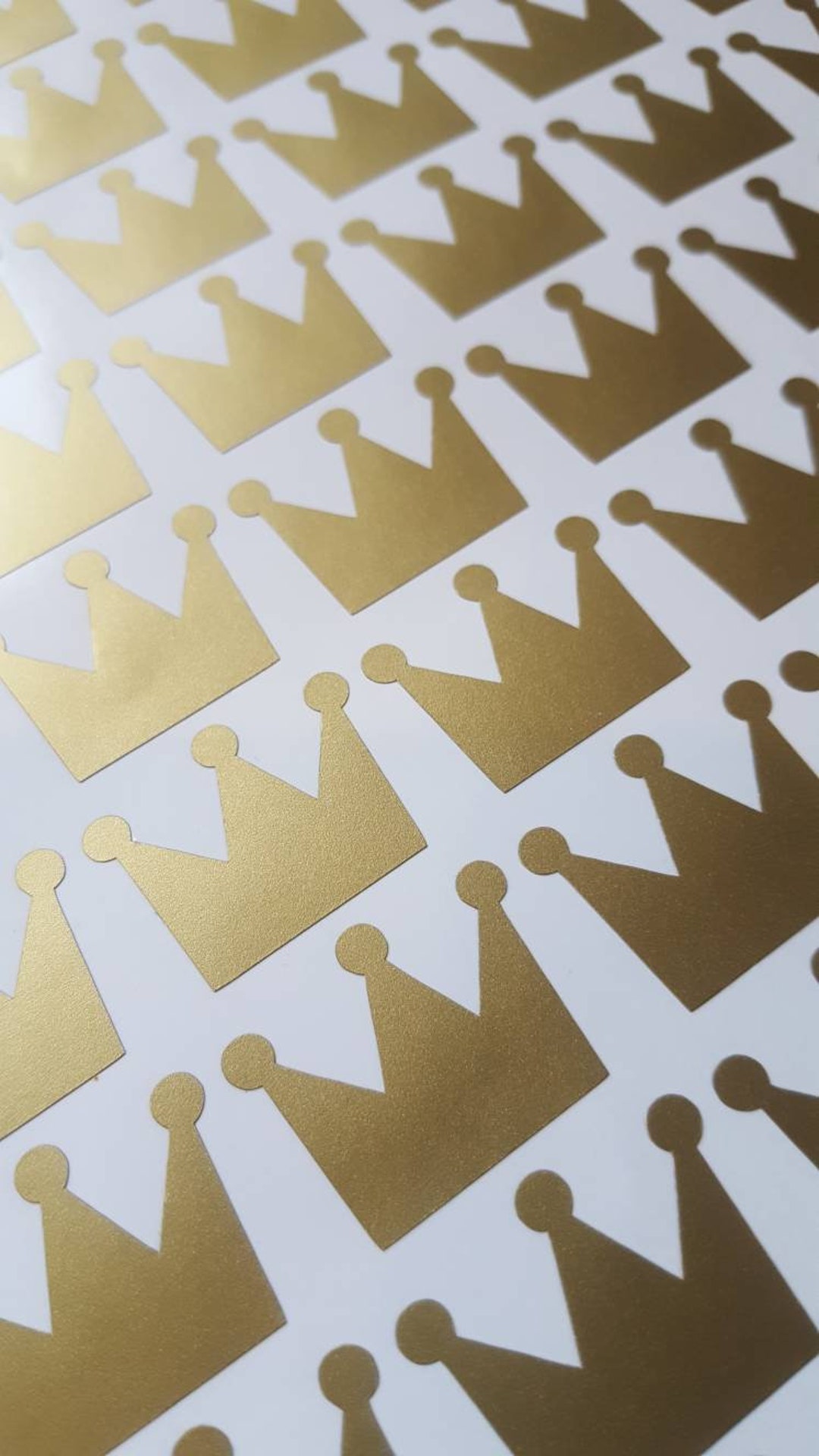 Set of Gold Crown Vinyl Stickers, 0.5 TO 2 INCH1 Gold Stickers for ...
