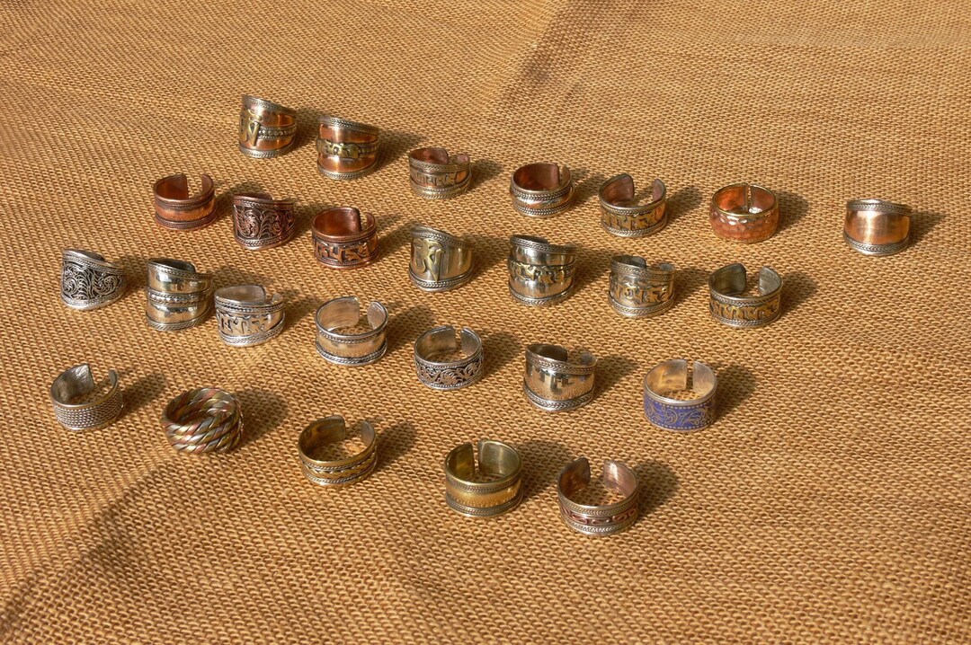 Tibet Nepal Ring Rings, Mantra Rings, Tibetan OM Rings, Adjustable Ring ...