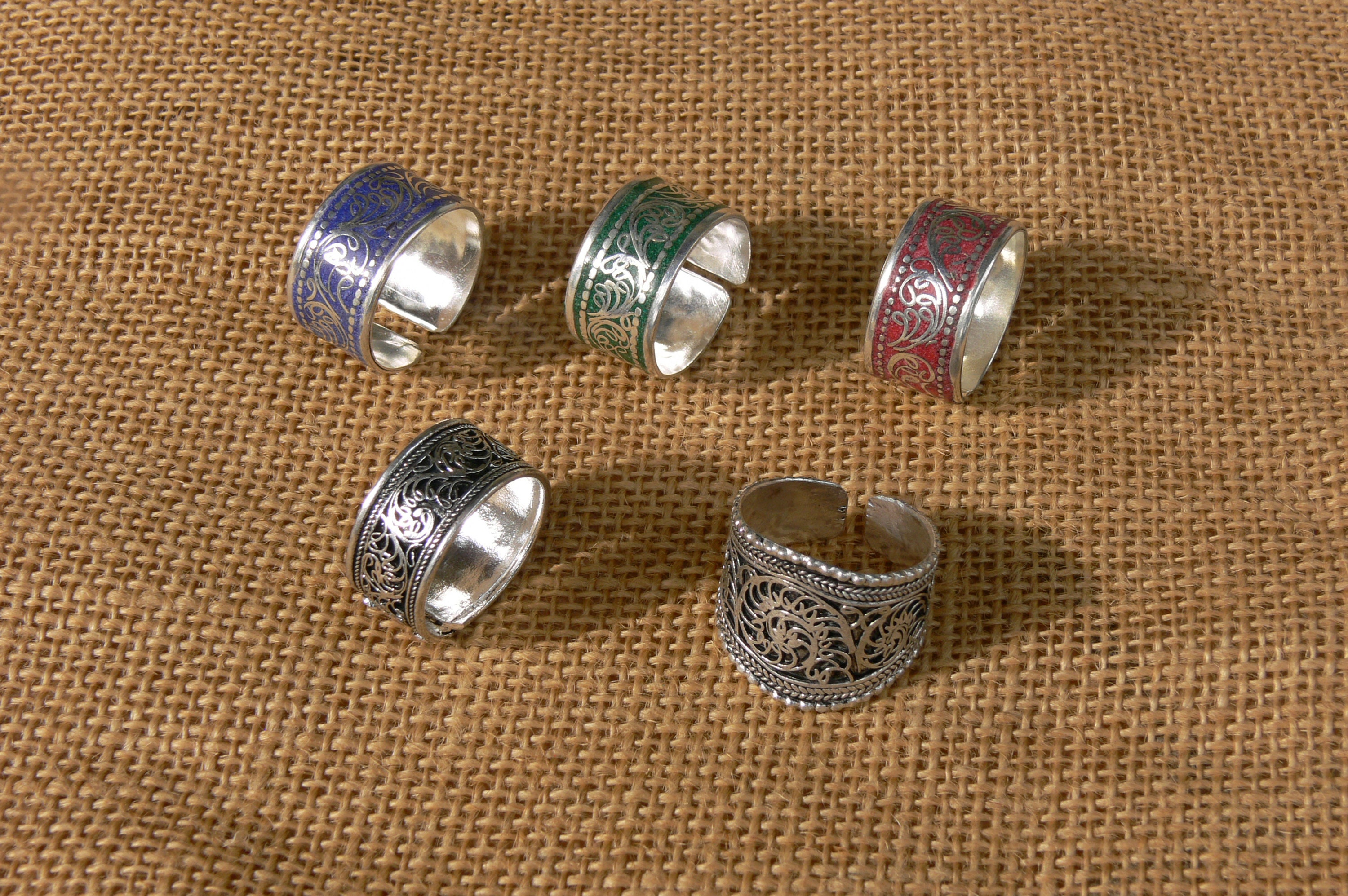 Rings/rings Tibet Nepal Filigree Ring Adjustable for Man or - Etsy