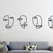 One Line Drawing Abstract Face Wall Art Single Line Metal - Etsy