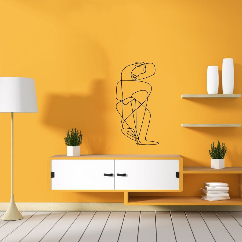Pablo Picasso Figure Single Line Metal Wall Art Housewarming - Etsy