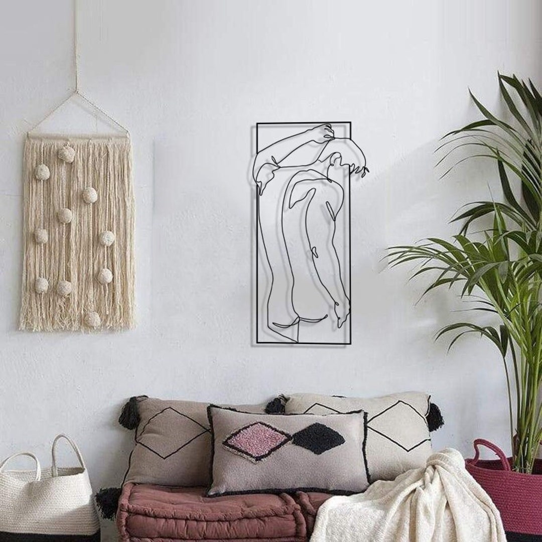 Sensual Nude Male Wall Decor, Queer Home Gift, LGBTQ Masculine Metal ...