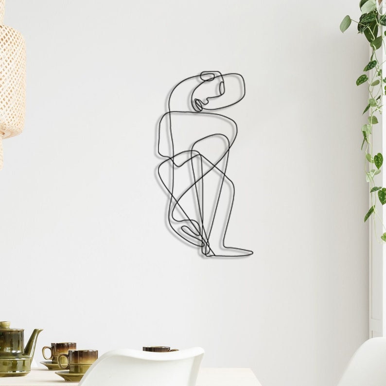 Pablo Picasso One Line Drawing Metal Wall Art Large Abstract - Etsy