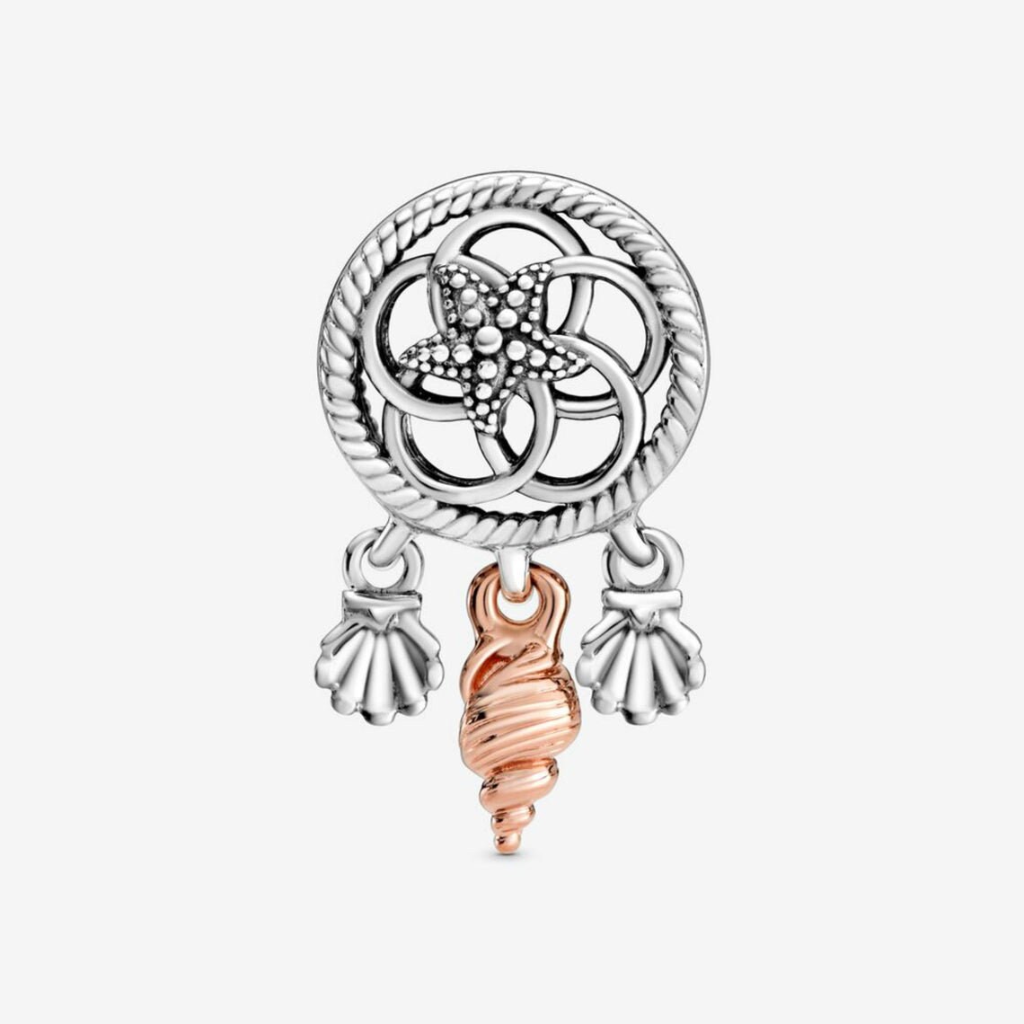 Openwork Seashell Dreamcatcher Charm / Fits Pandora Bracelet / - Etsy
