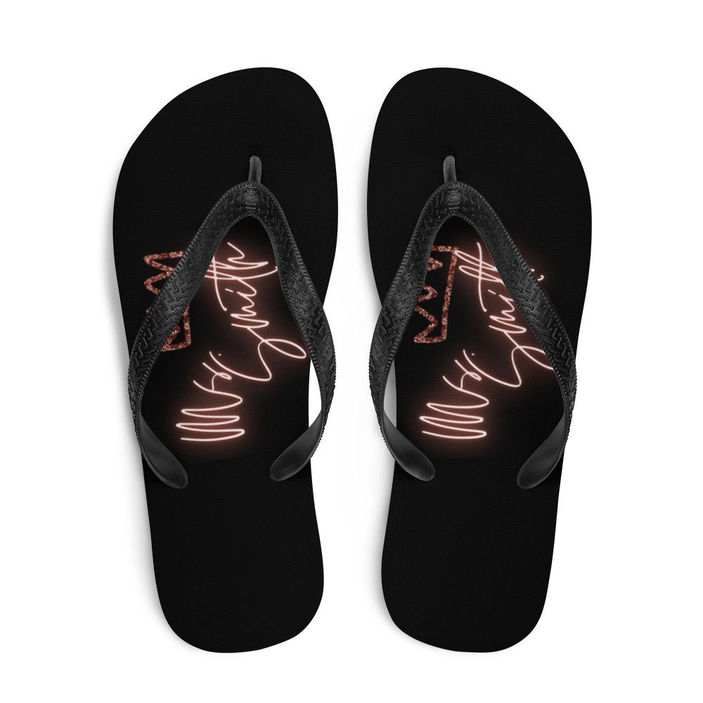 Personalized Name Flip-flops With Crown Teacher Gift - Etsy