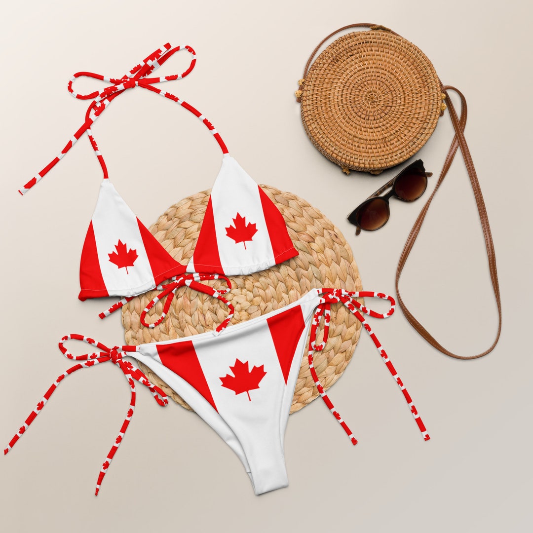 Canada Bikini, Maple Leaf Bikini, Red Bikini, White Bikini, Canada Day ...