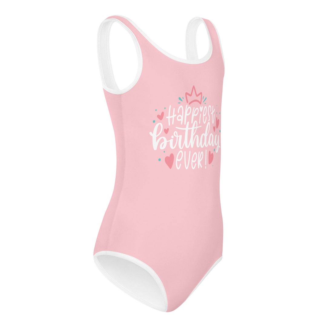 Happiest Birthday Ever, Birthday Girl Swimsuit, Birthday Girl Swimwear ...