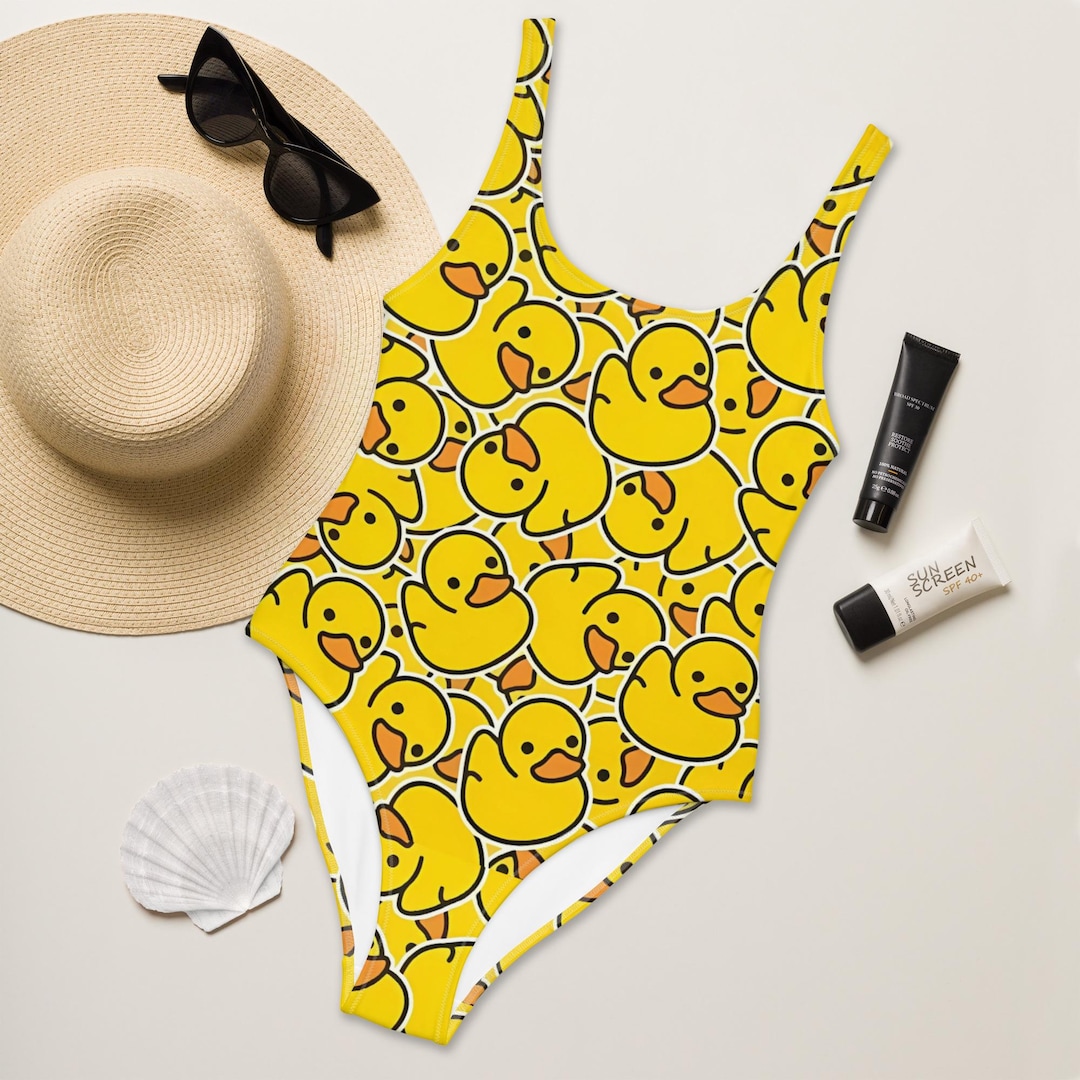 Rubber Duck Swimsuit, One Piece, Rubber Duckie, Duck Clothing, Duck ...