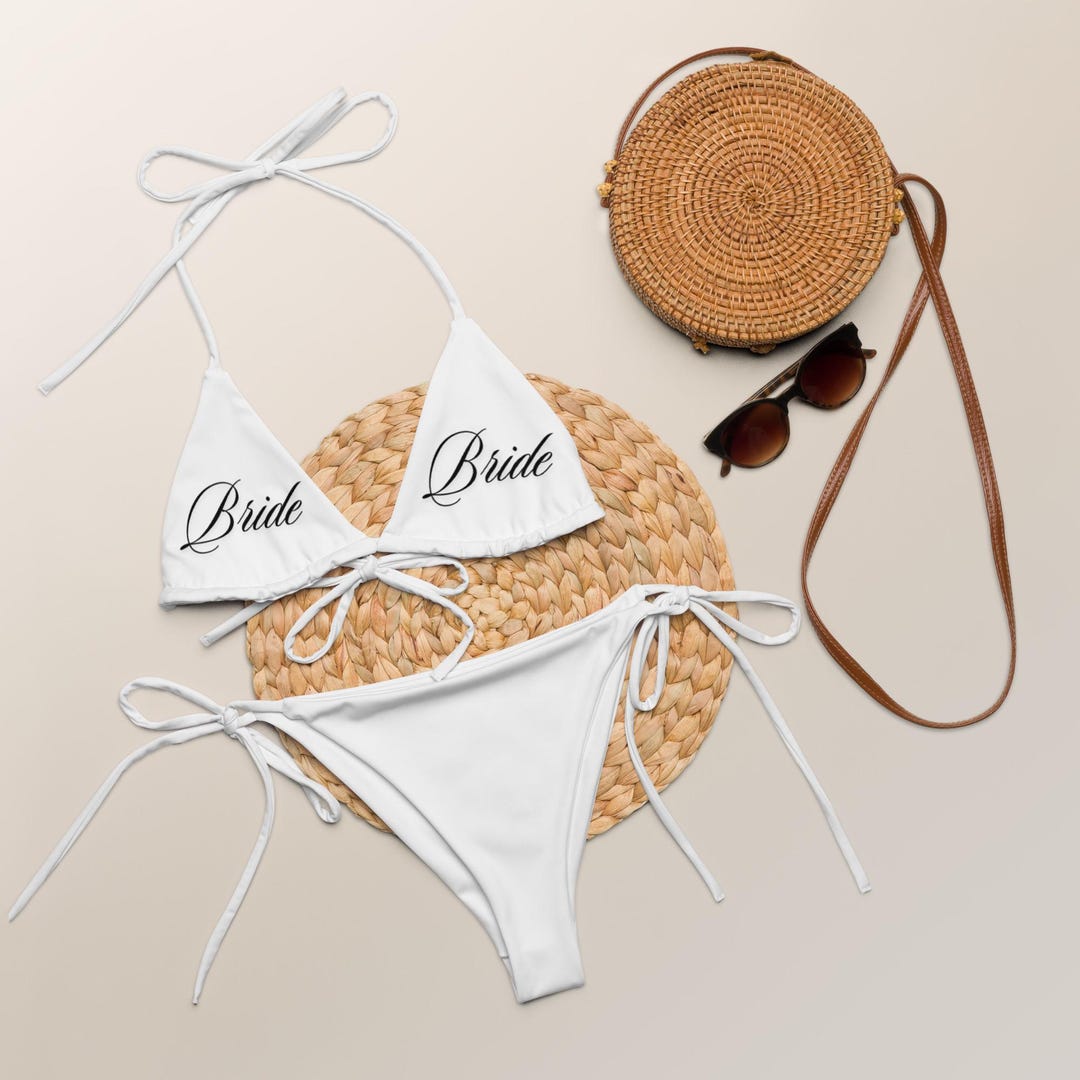 Personalized Bride Bikini, Custom Bridal Swimsuit, Bachelorette Party ...