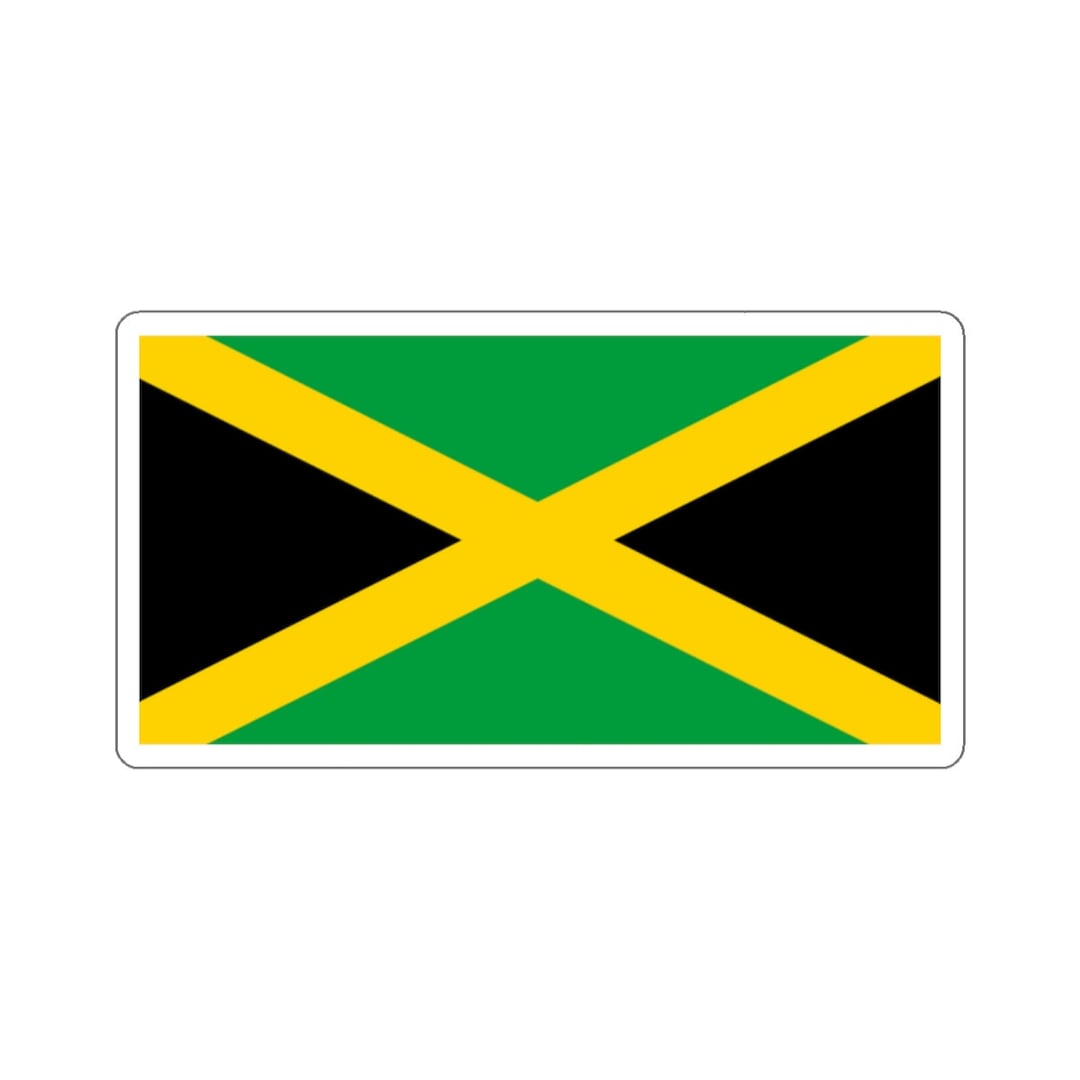 Jamaica Flag Sticker, Jamaican Flag - Etsy