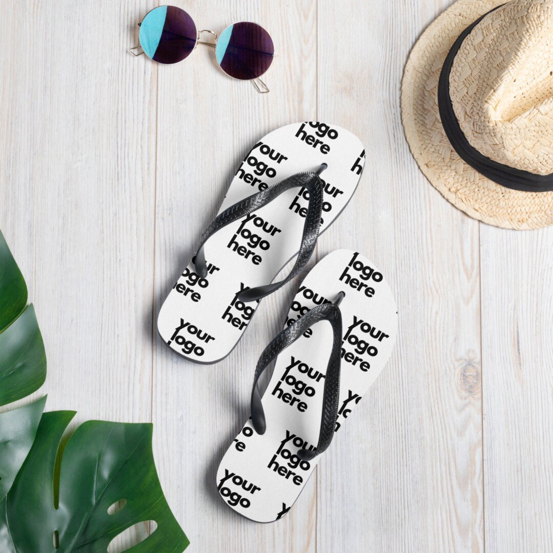 Custom Flip-flops, Company Logo, Personalized Gift, Custom Gift, Name ...