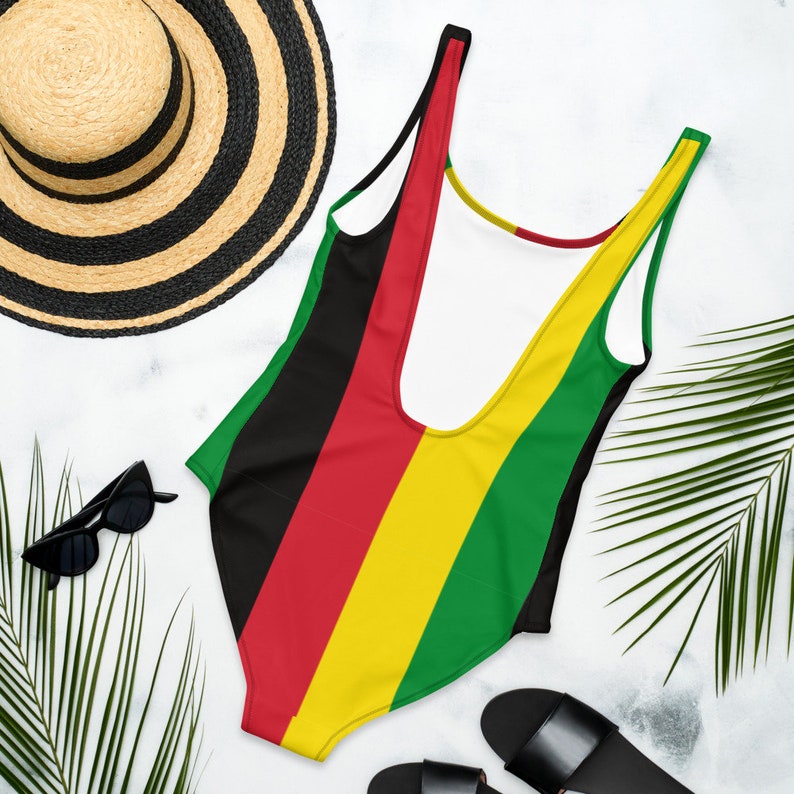 Jamaica Rasta One-piece Swimsuit, Eco-friendly, Jamaican Clothing ...