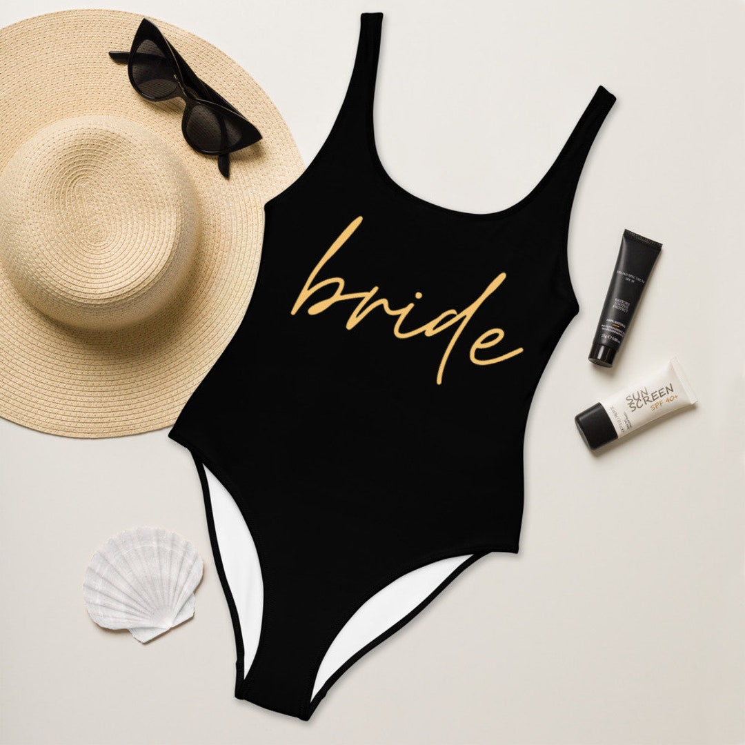 Bride One-piece Swimsuit, Custom Bridal Swimsuit, Bachelorette Party ...