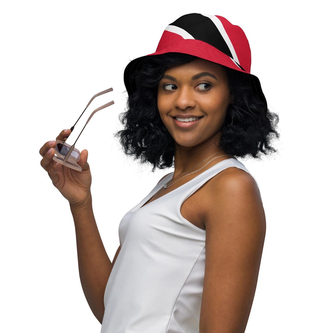Trinidad Reversible Bucket Hat, Trinidad & Tobago, Red Hat, Black Hat ...