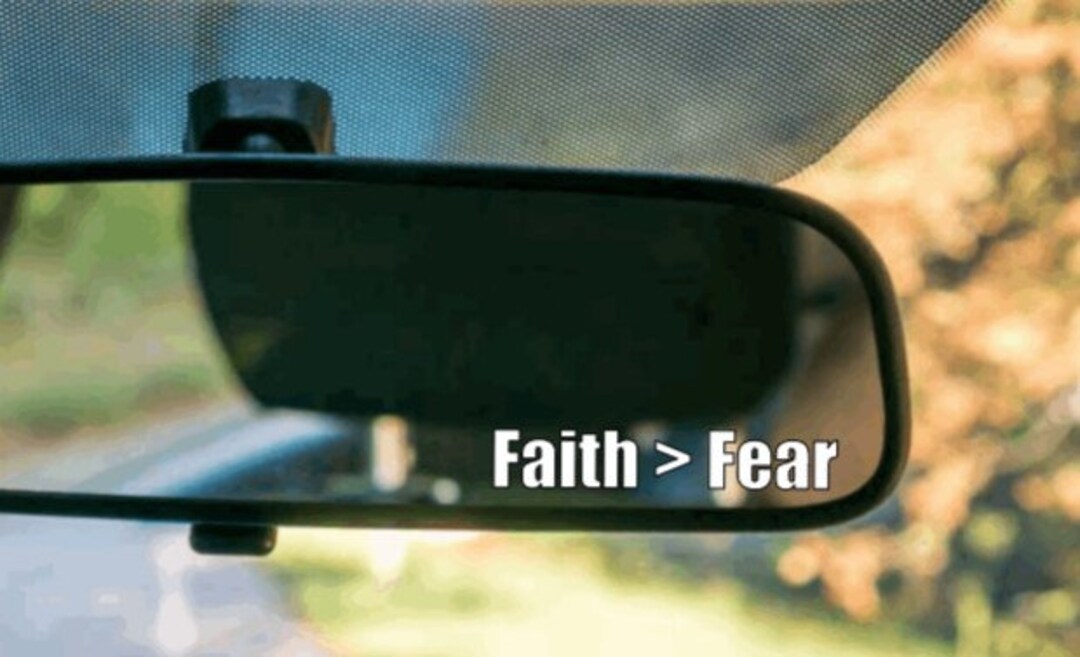 Faith is Greater Than Fear Car Mirror Decal - Etsy