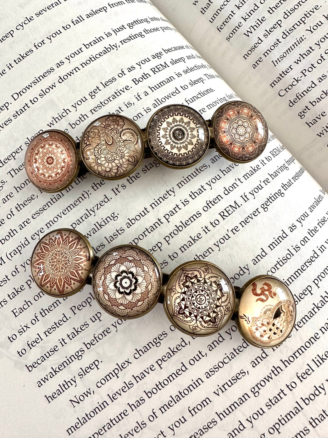 Bronze French Barrette,cabochon Barrettes,bronze Hair Clip,cabochon ...