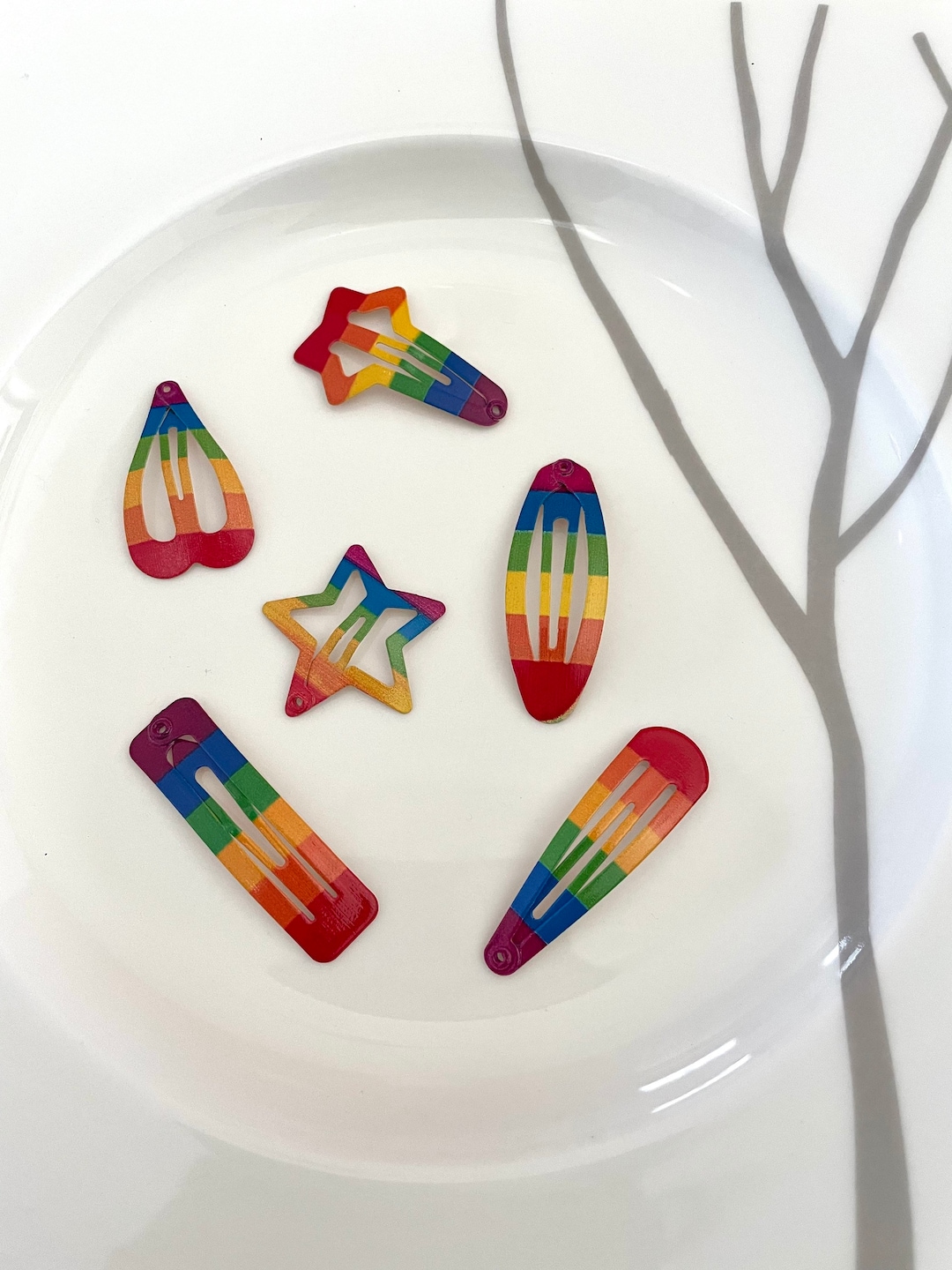 6-12 Pcs,rainbow Snap Clips,colored Snap Clips,toddler Snap Clip,girl ...