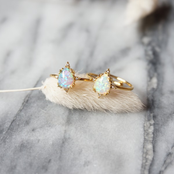 Opalite Ring - Etsy UK